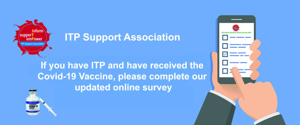 ITP Patient Covid-19 Updated Vaccine Survey 2021 - ITP Support Association